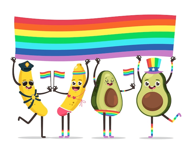 Funny gay pride background