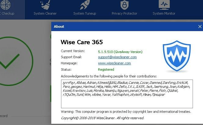 Serial wise care 365 pro