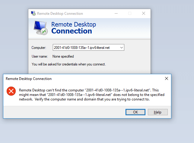 Ipv6 not connected windows 10