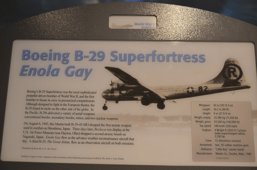 Enola Gay Exhibit At The Smithsonian