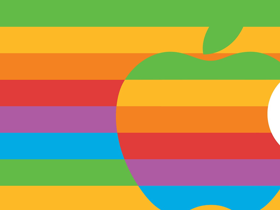 Apple gay pride logo