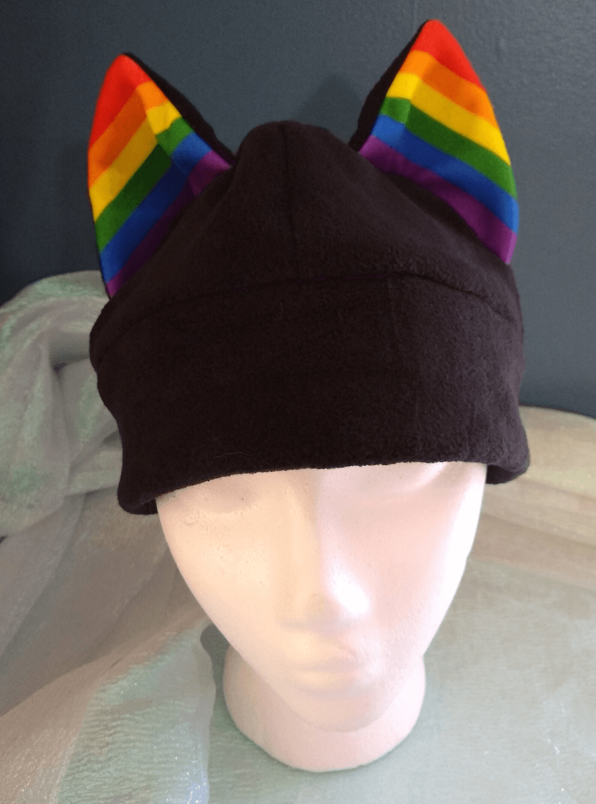 Seahawk hat with gay pride flags
