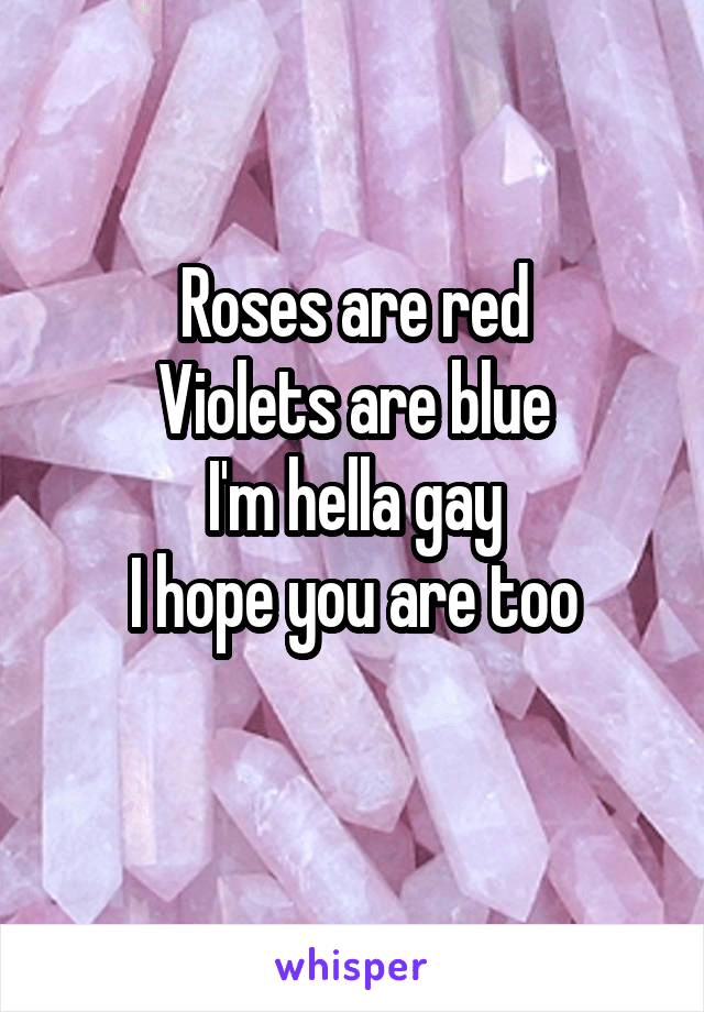 Roses are red violets are blue you are gay meme
