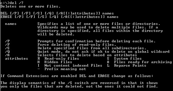 Command to delete temp files