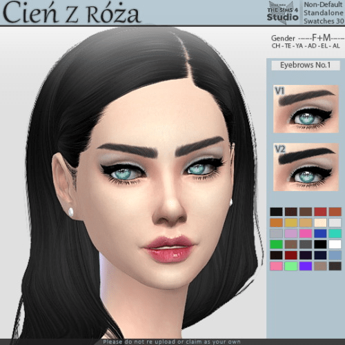 Sims 4 custom content eyebrows