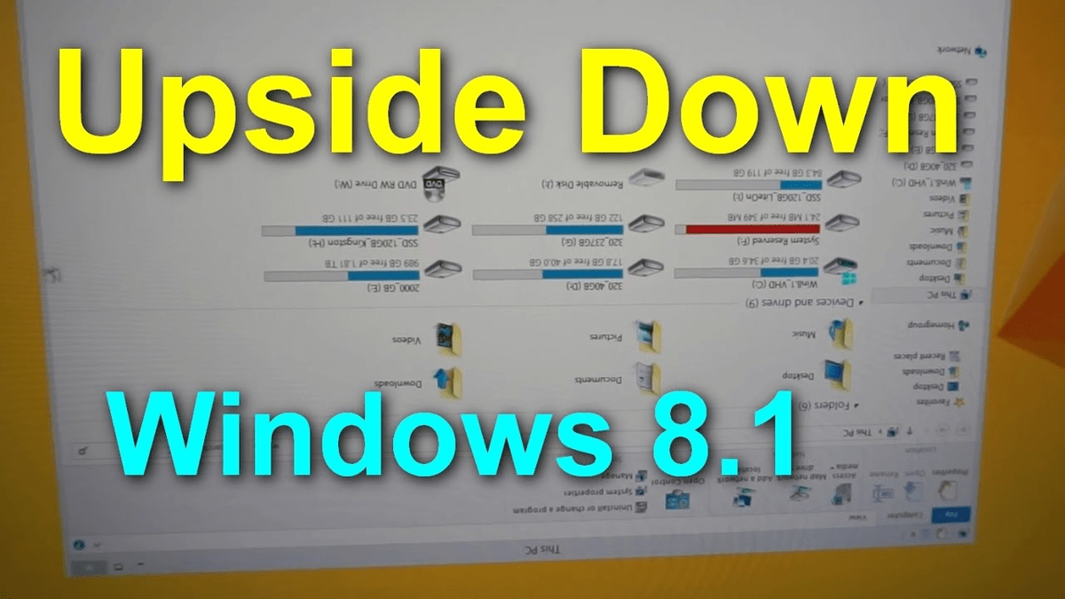 Window 7 screen upside down