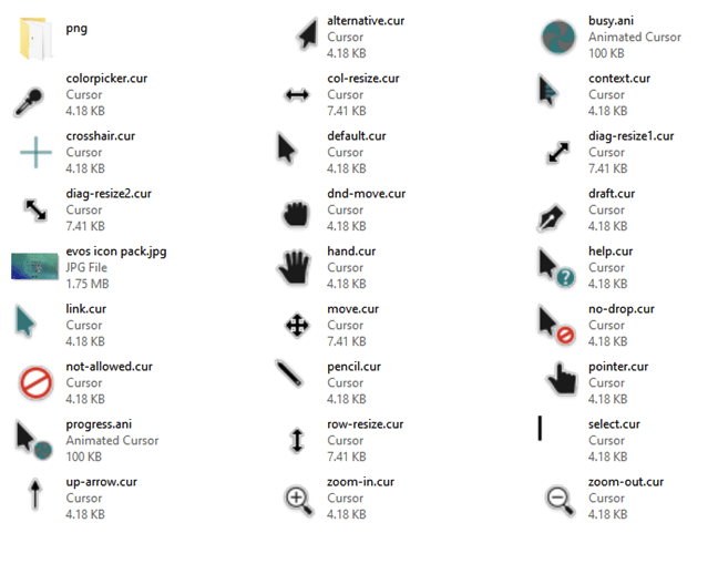 mouse icon types