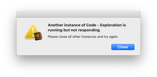 Another instance is running