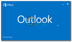 Outlook stuck in processing