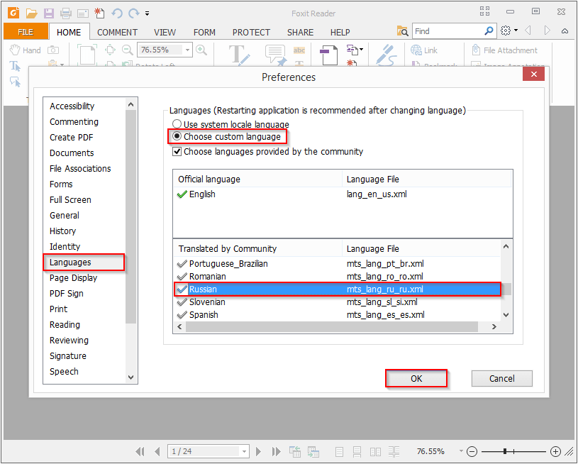 How to set foxit as default pdf reader