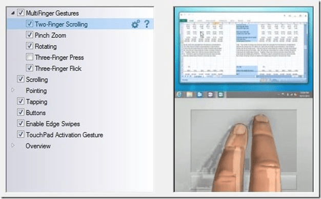 Windows 8 touchpad scrolling