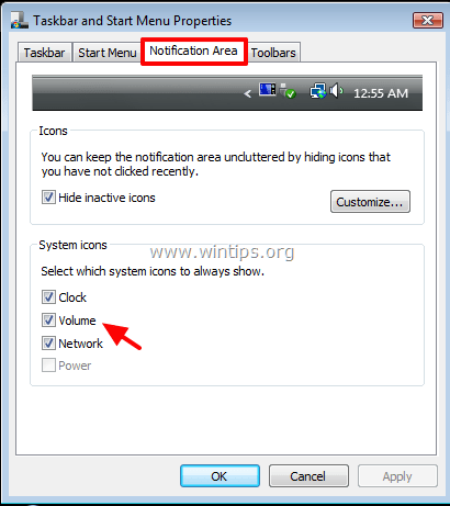 Volume icon greyed out windows 8