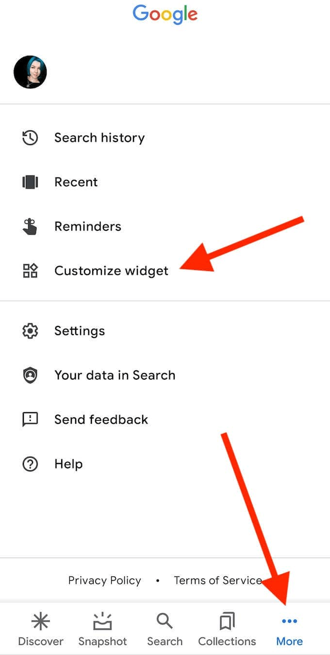 google taskbar on home screen
