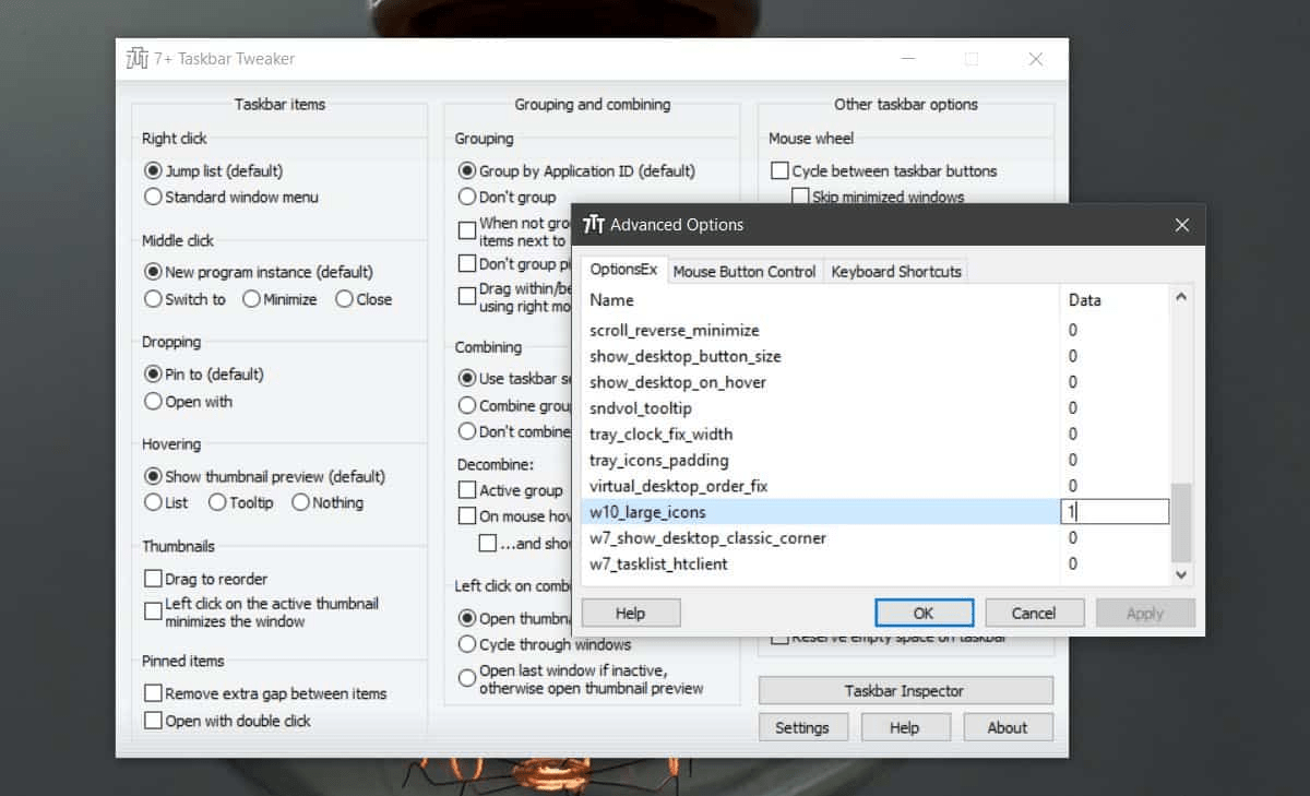 taskbar icons bigger