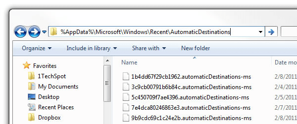 Windows jump list tasks