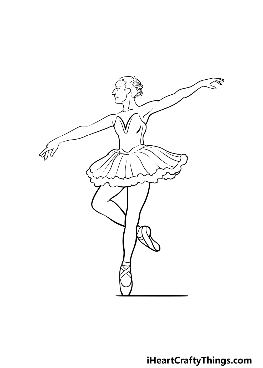 How to draw a dancer step by step