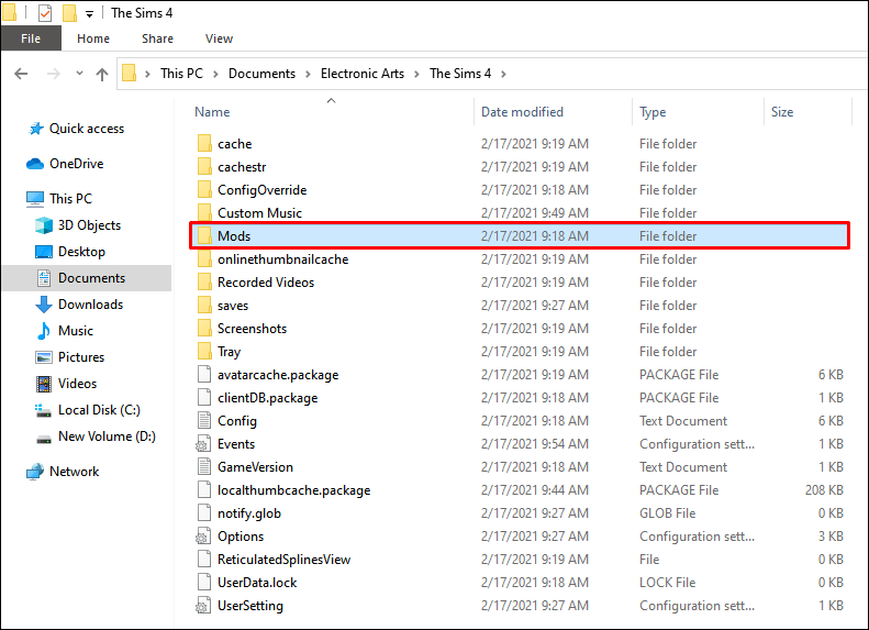 Sims 4 packages folder