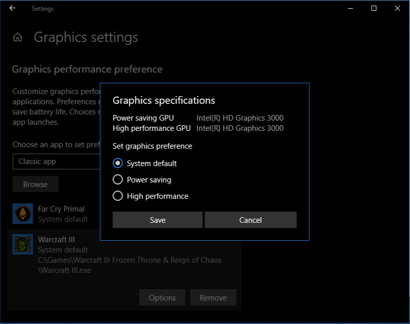 Hd graphics 3000 windows 10