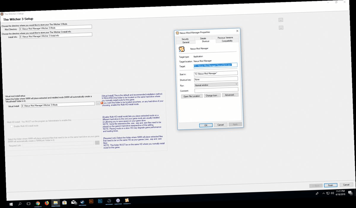 How to change nexus mod manager game