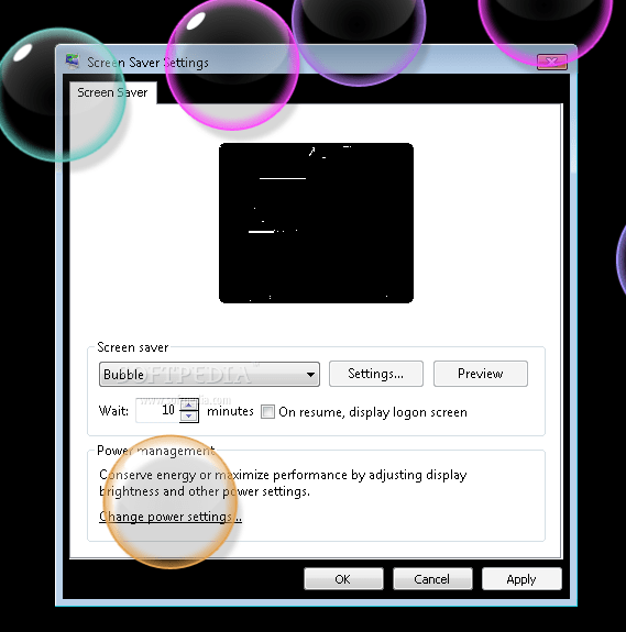 screen saver bubbles
