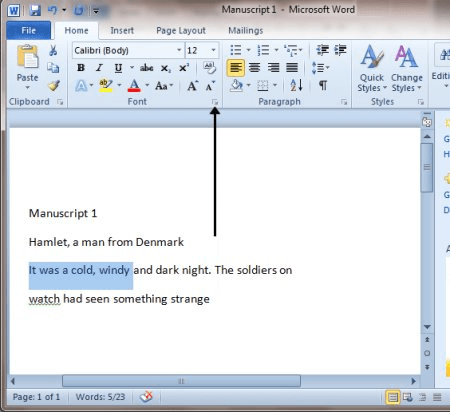 Can you set a default font in word
