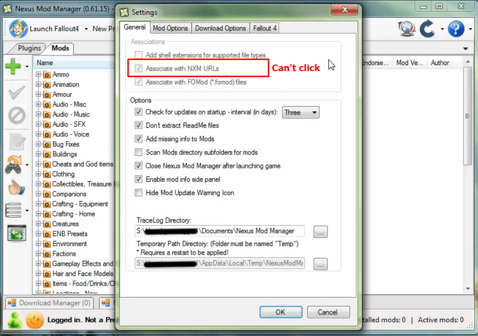 Nexus mod manager not ing