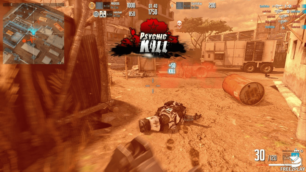 Combat arms line of sight