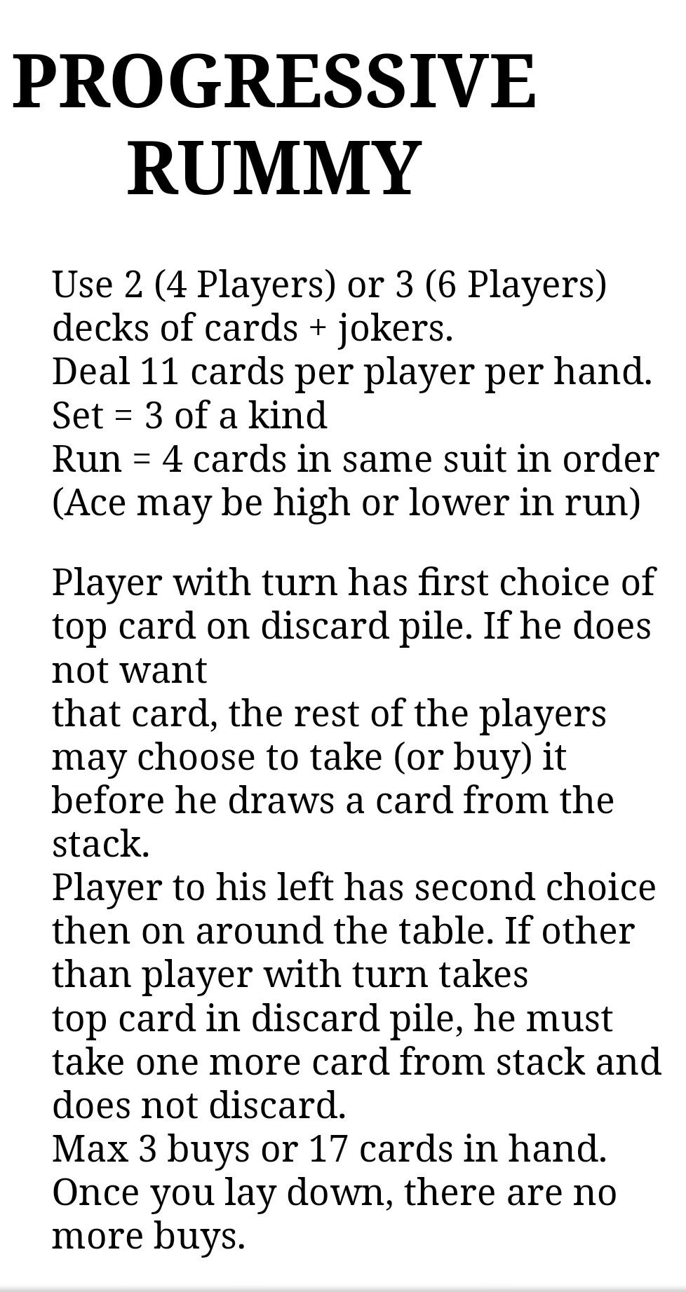 rummy rules uk