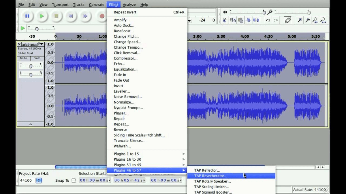 Audacity bass boost plugin