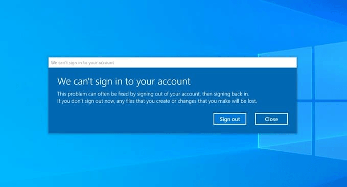 Windows 10 cant log in