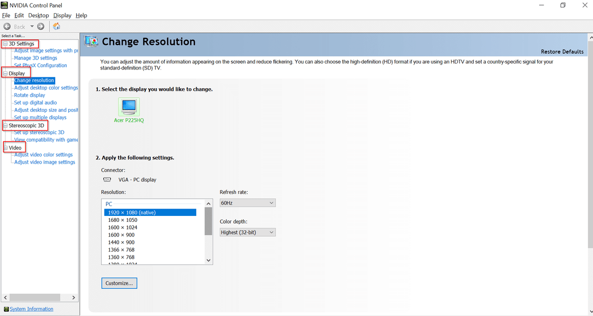 Nvidia control panel best color settings
