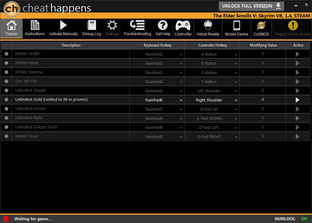 Skyrim cheats for pc