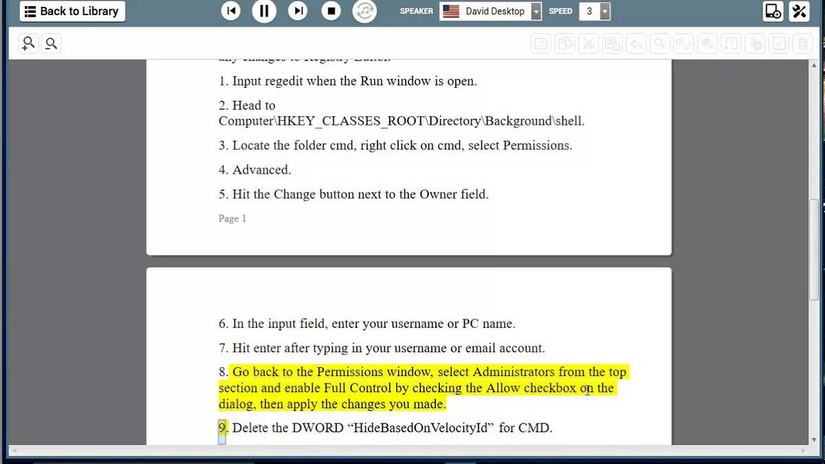 Go back in cmd