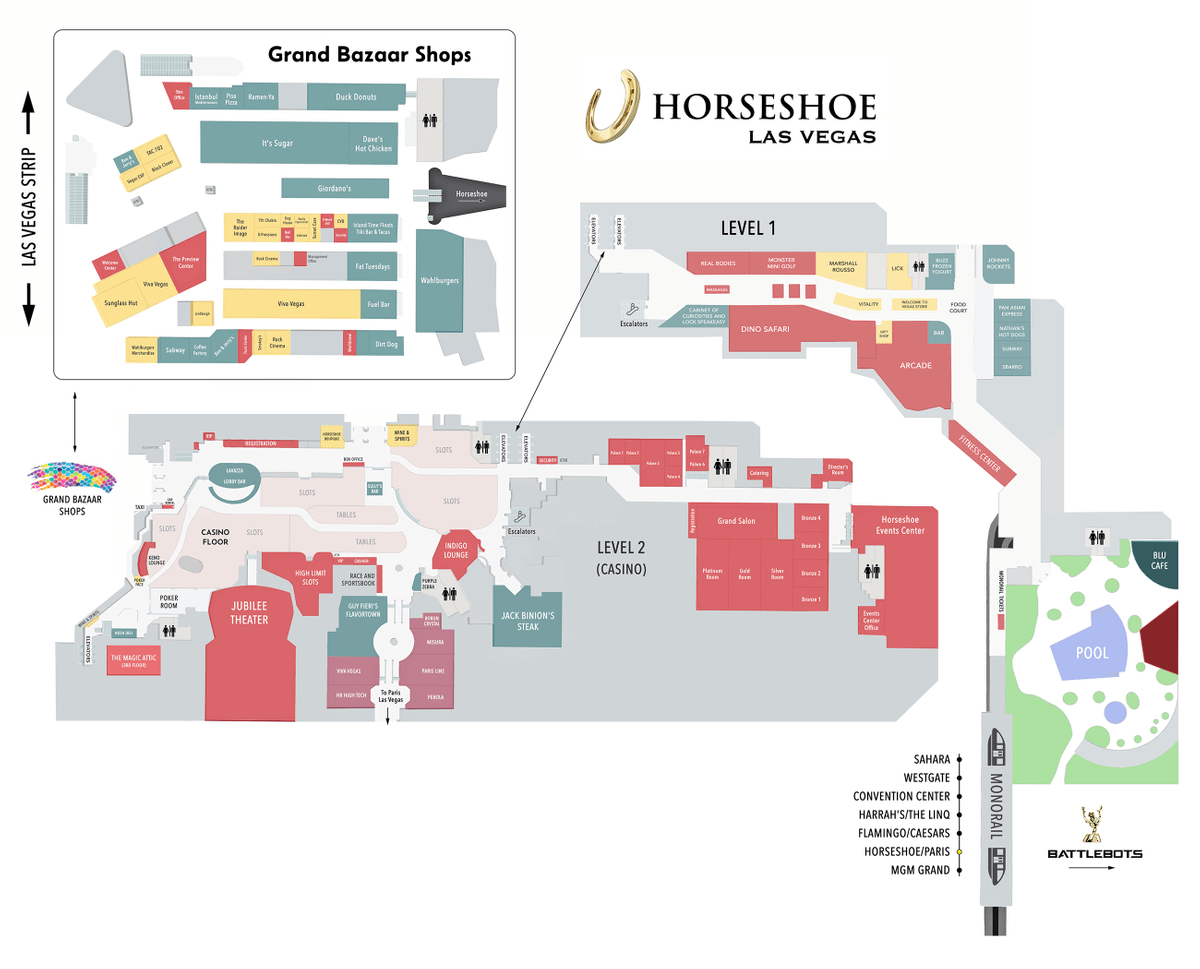 Caesars Palace Las Vegas Resort Map