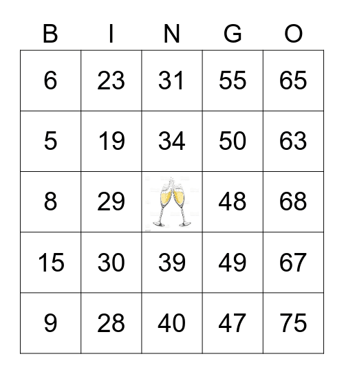 Bingo card numbers 1 75