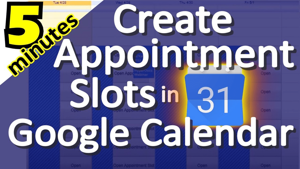 Using google calendar appointment slots