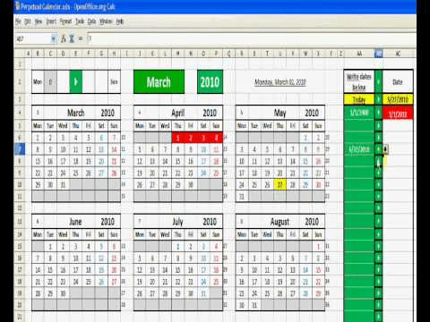 Libreoffice calc calendar template 2019
