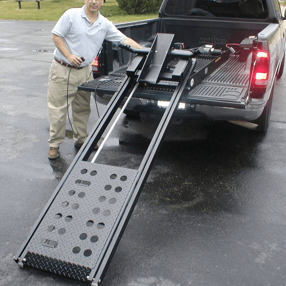 Ramps for loading atv onto pick up