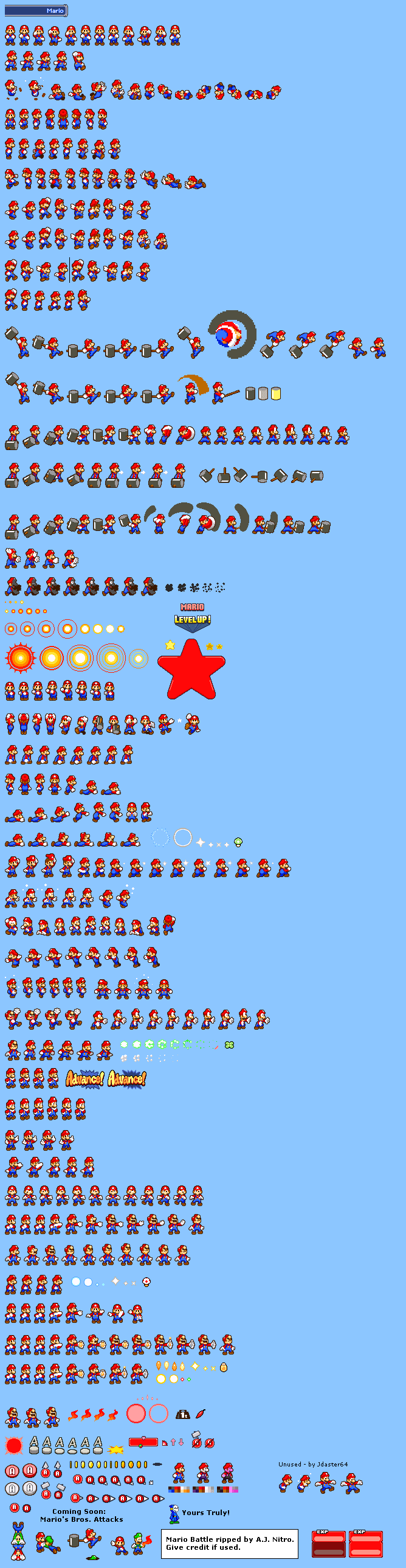 mario sprites level up