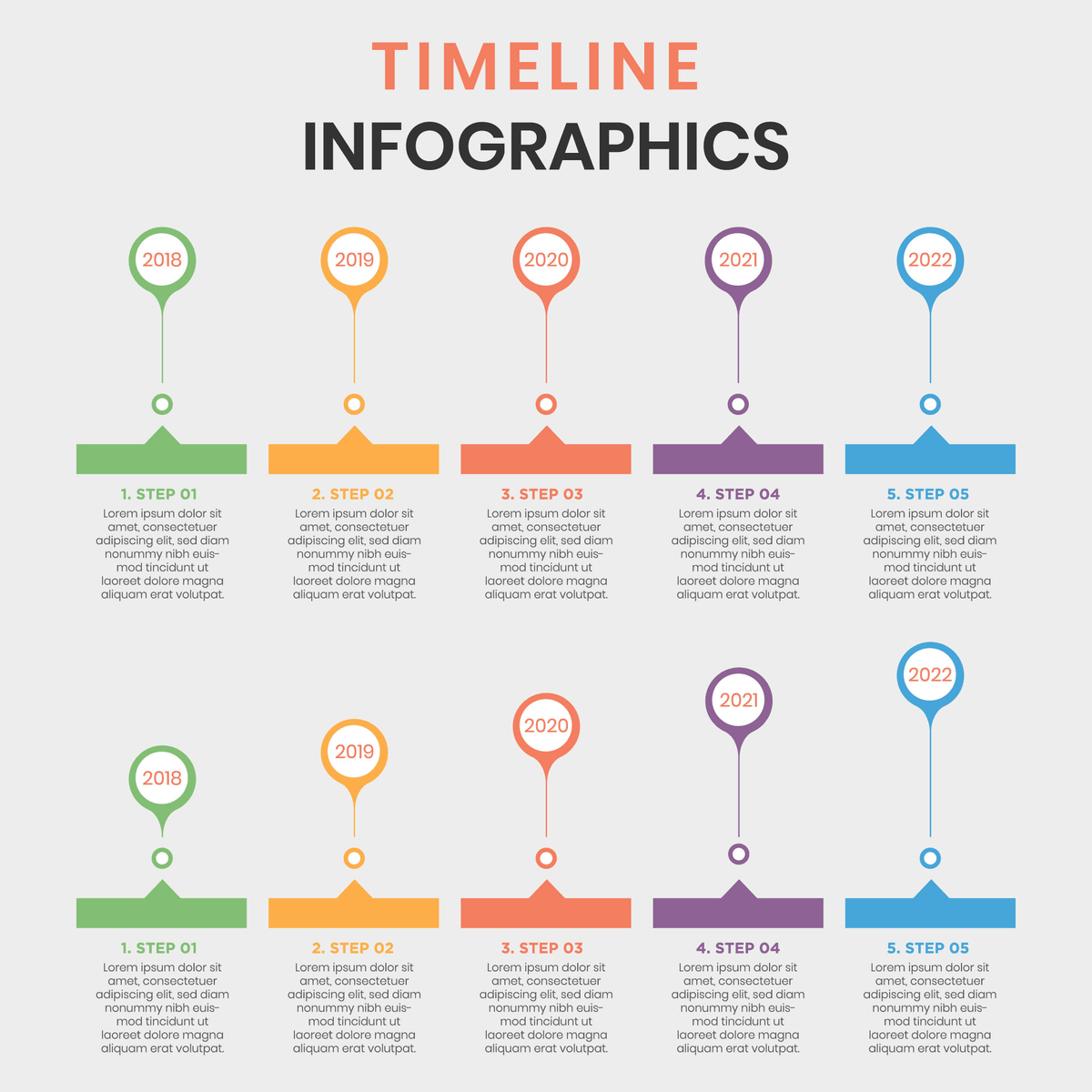 Timeline infographic examples