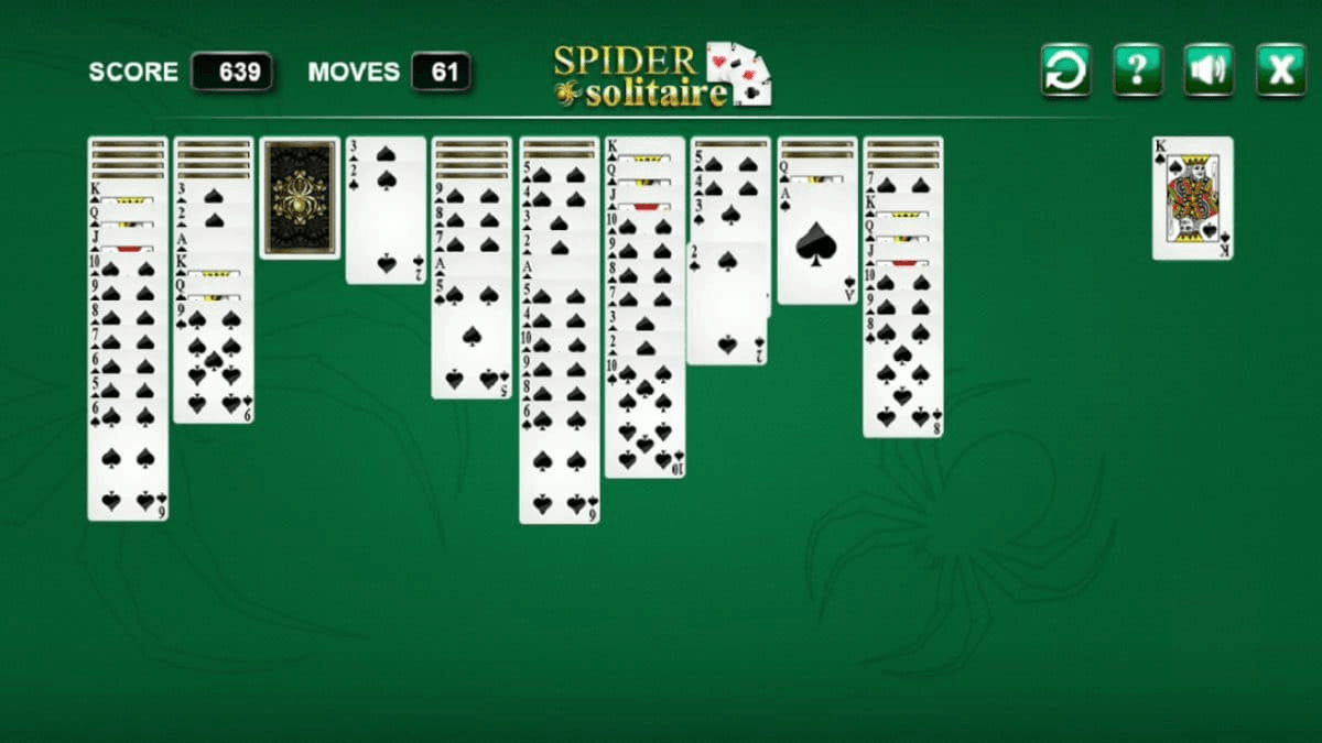 Freecell spider solitaire green felt
