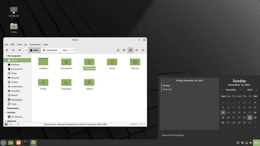 Adding calendars to linux mint desklet