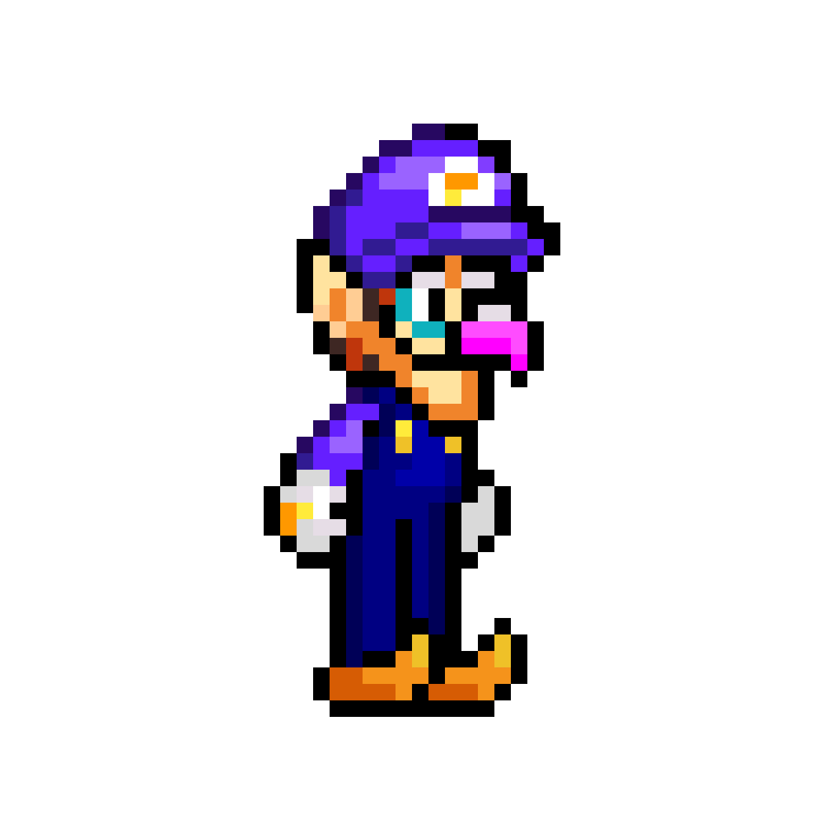 Super mario world custom sprites waluigi