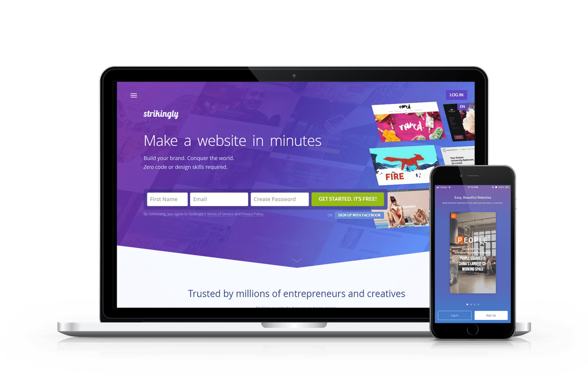 Build Your Own Website For Free Strikingly