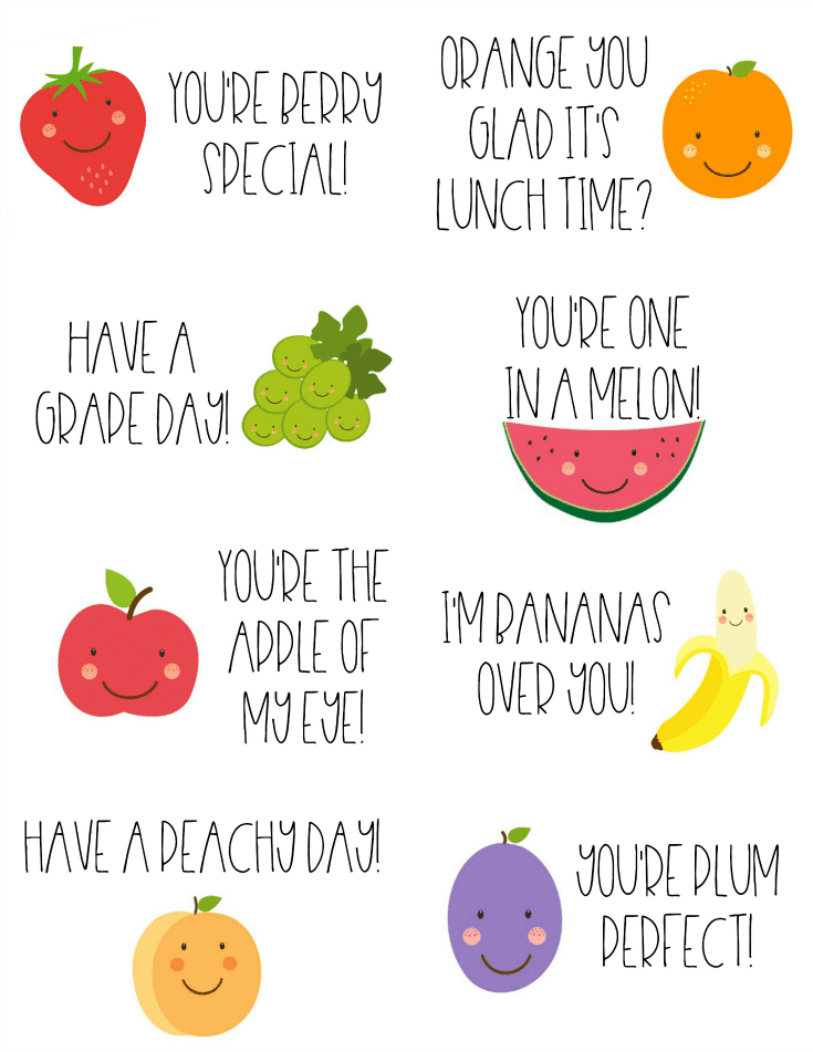 Printable lunch box notes spring