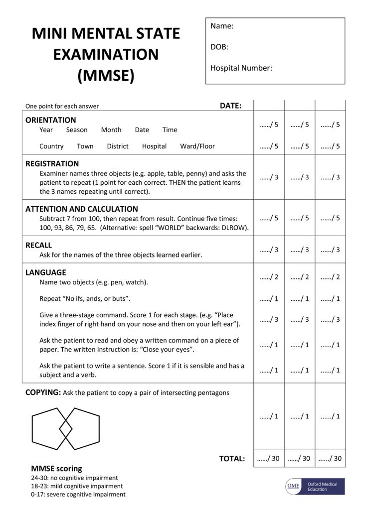 Moca blind scoring guidelines