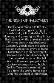Creepy poems for halloween