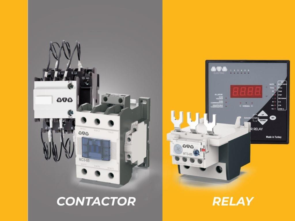 So sánh tính năng và ứng dụng của contactor và relay