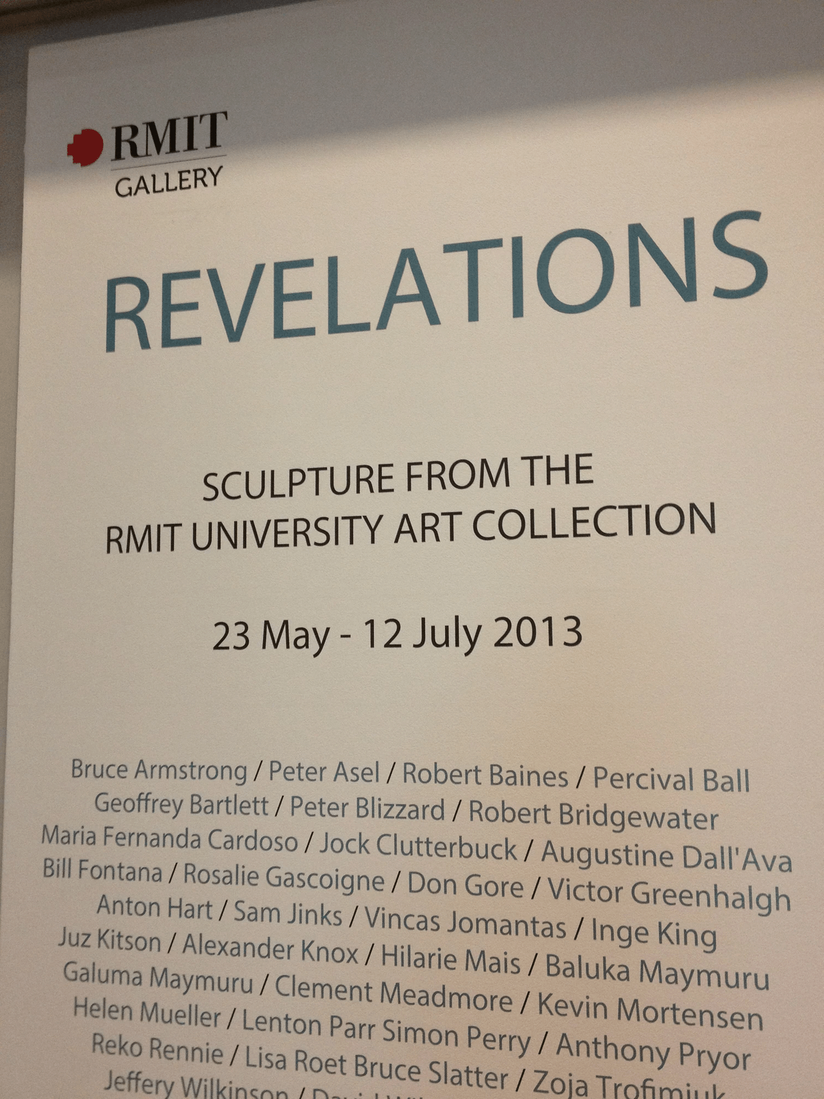 Revelations at RMIT, Melbourne - Exhibition news