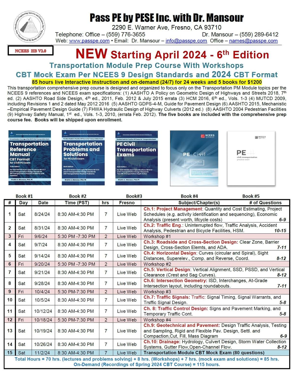 PE Civil Transportation CBT Course